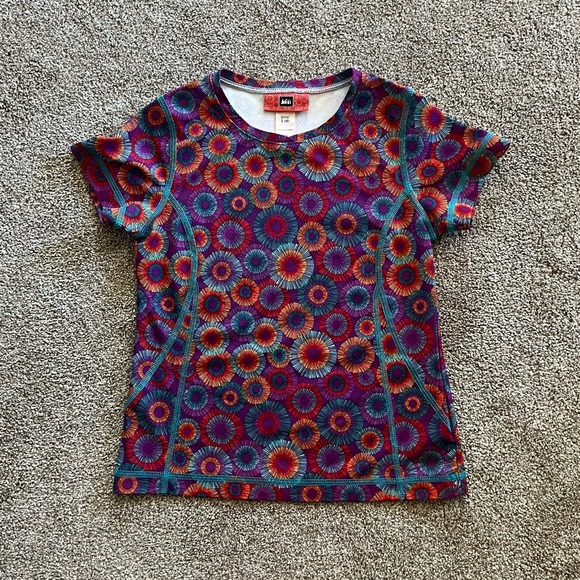 REI | Shirts & Tops | Girls Rei Coop Rainbow Flower Burst Savanna Tee S ...